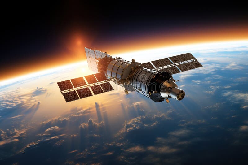 Beautiful View from Space of the Shuttle in Earth Orbit. Generated by ...