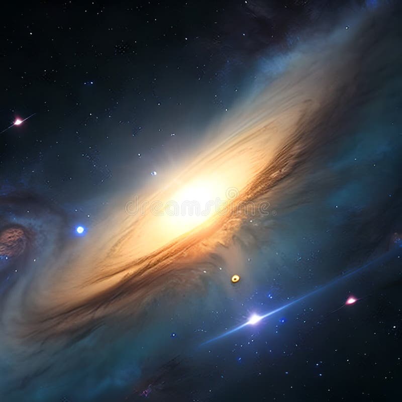 The Beautiful View of the Space with Stars Stock Illustration ...