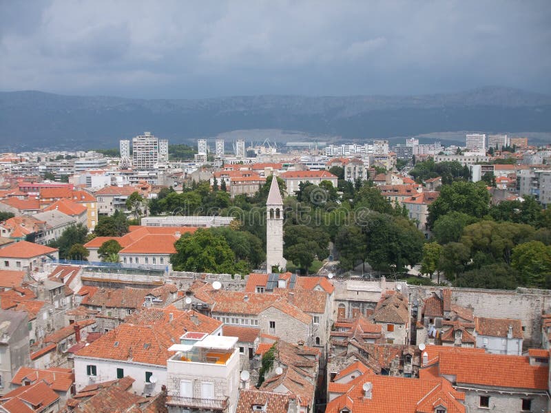 Beautiful view of Split stock photo. Image of campanile - 14001372