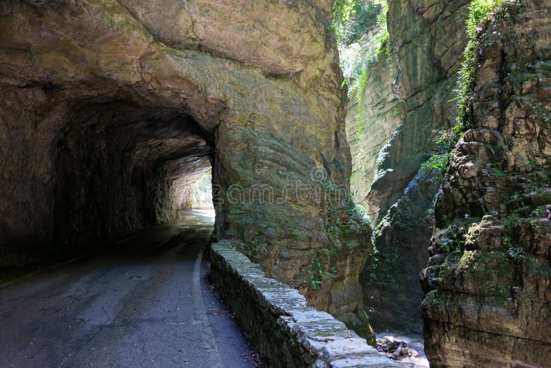 Strada della Forra stock image. Image of road, empty - 255519371