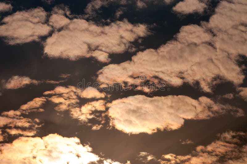 Fluffy Clouds during Sunset Stock Image - Image of pattern, nature: 135421349