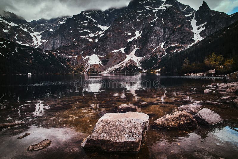 Beautiful View To the Mountains with Nice Reflection Stock Photo ...