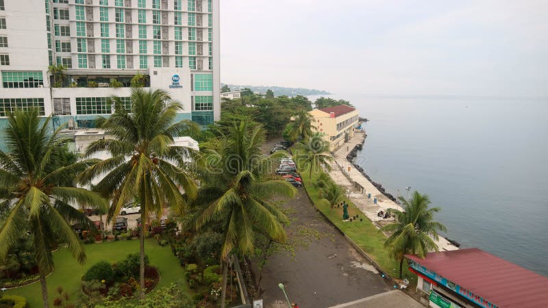 Beautiful View from the Top of a Building in Manado City Editorial ...