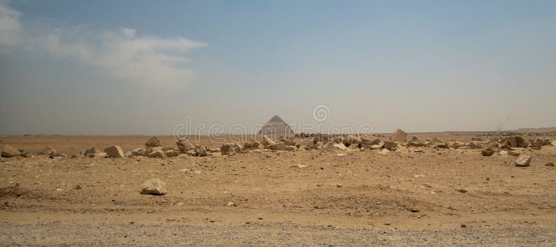 Beautiful View of the Top of a Pyramid in a Desert. Stock Image - Image ...