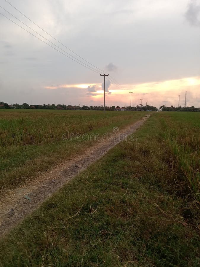 Beautiful View of Tower Sunset in Indonesia Stock Photo - Image of view ...