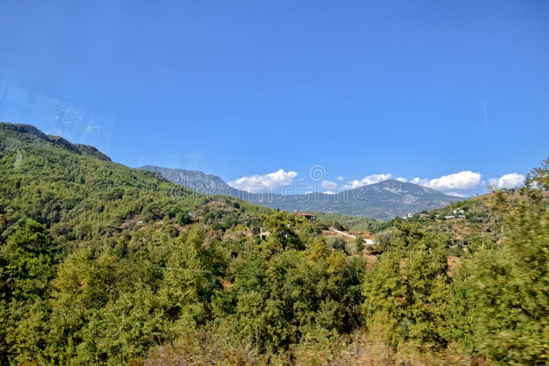 View of the Turkish Mountains Covered with Green Forest on a Summer Day ...