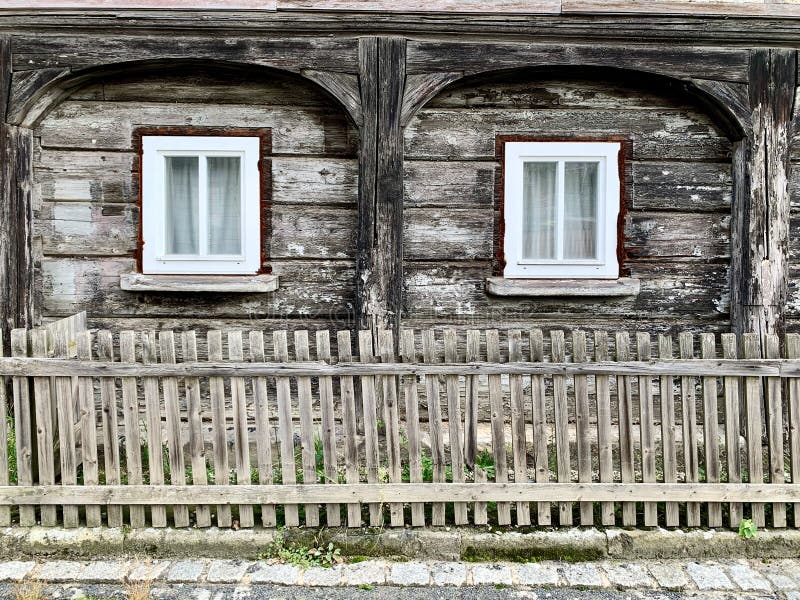 Two Tiny Windows from a Rustic Roof with Old Tiles Stock Image - Image ...