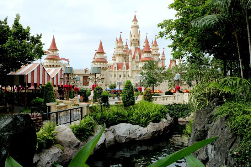 Beautiful View of Universal Studios Theme Park in Singapore. Editorial ...