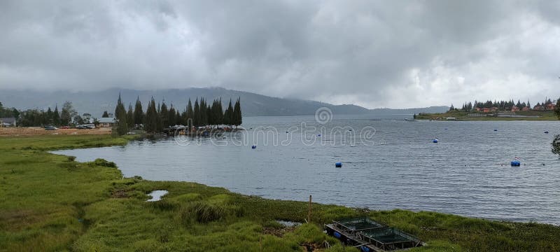 Beautiful View on the Upper Lake, Solok Stock Photo - Image of cloud ...