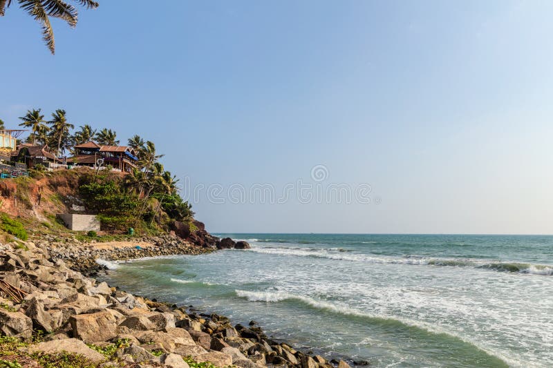 Beautiful View of Varkala Beach, Kerala, India Stock Image - Image of ...