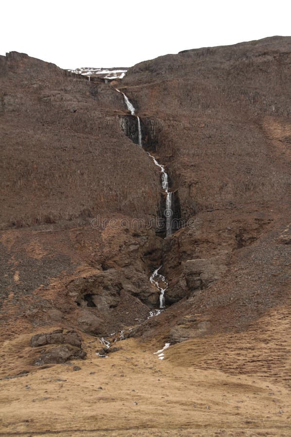 Beautiful View of the Waterfall Flowing Down the Cliff Stock Image ...