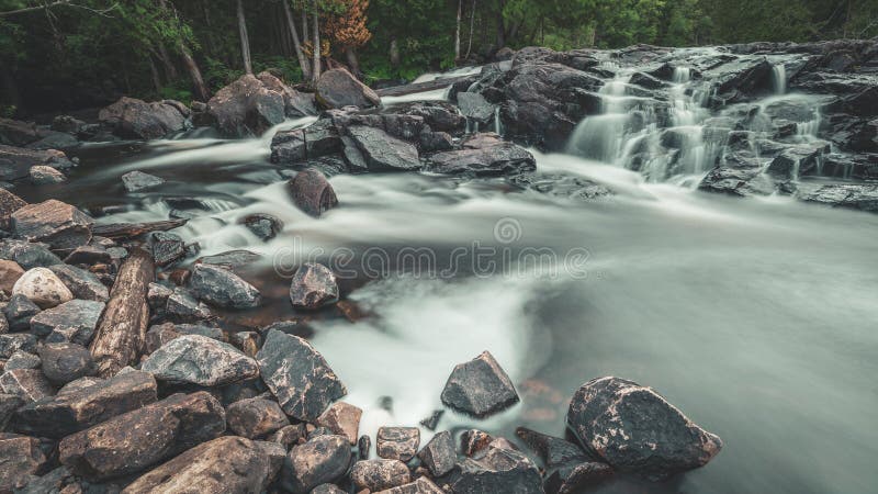 Beautiful View of Waterfall Rapids Stock Image - Image of exposure ...