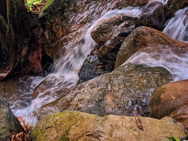 Beautiful View of the Waterfall Taken from the Side Stock Photo - Image ...