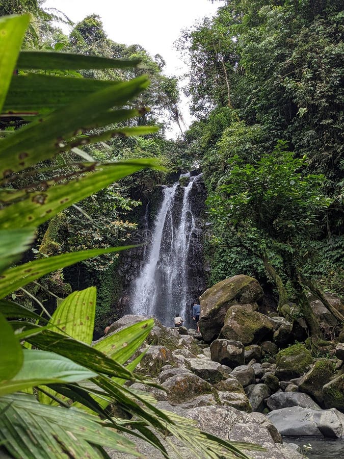 The Beautiful View of the Waterfall in West Java, Indonesia Stock Image ...