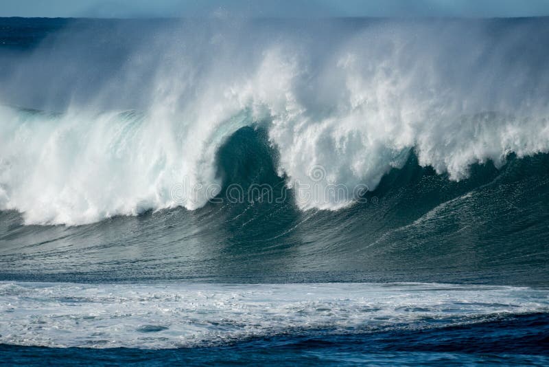 Beautiful View of a Wavy Ocean in a Daylight Stock Photo - Image of ...