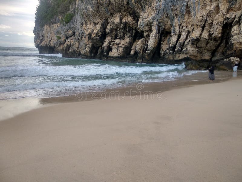 Beautiful View of White Sandy Cliff Beach in Aceh Stock Photo - Image ...
