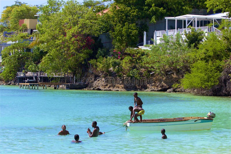 Morne Rouge Beach in Grenada, Caribbean Editorial Photo - Image of ...