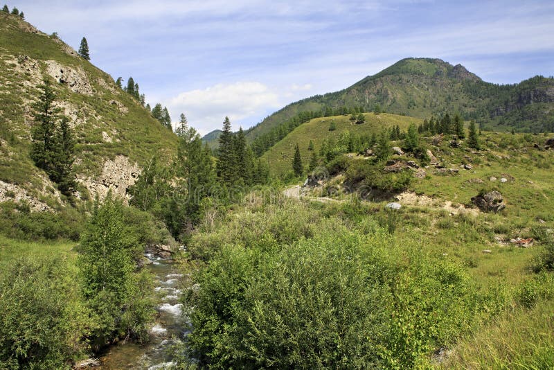 Beautiful Views of Mountain River Ai Gulak Stock Image - Image of chuya ...