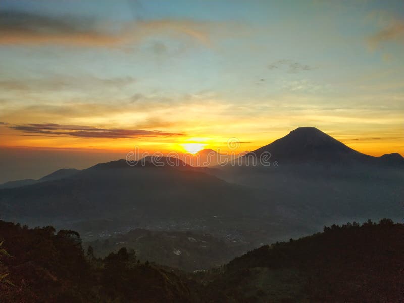 Beautiful Views of Mountains and Beaches in Indonesia Stock Image ...