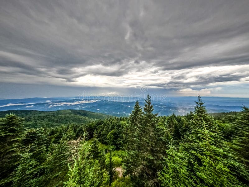 Beautiful Views Over Blue Ridge Mountains in North Carolina Stock Photo ...