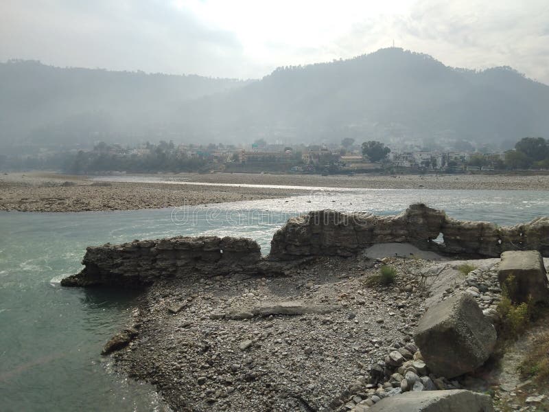 Beautiful Views of the River and Large Rocks Stock Image - Image of ...