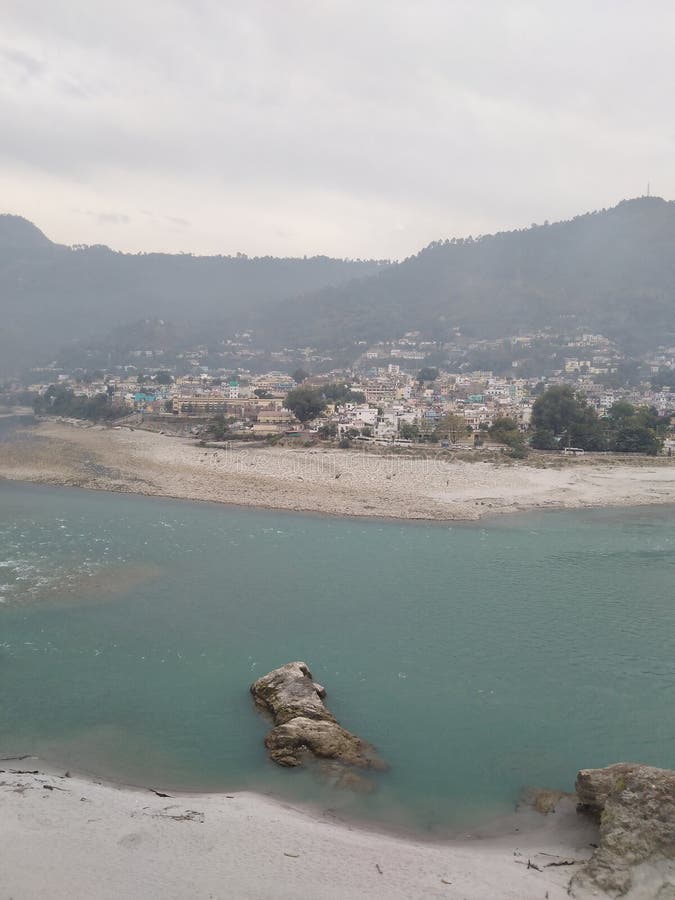 Beautiful Views of the River and Large Rocks Stock Image - Image of ...