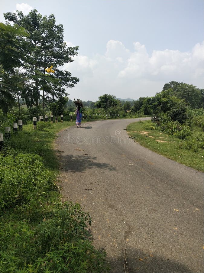 A Beautiful Village Road Which Never Ends Stock Photo - Image of road ...