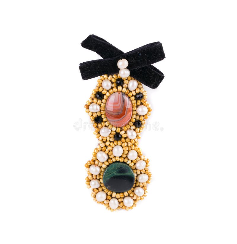 Beautiful vintage brooch. stock image. Image of crystal - 43420965