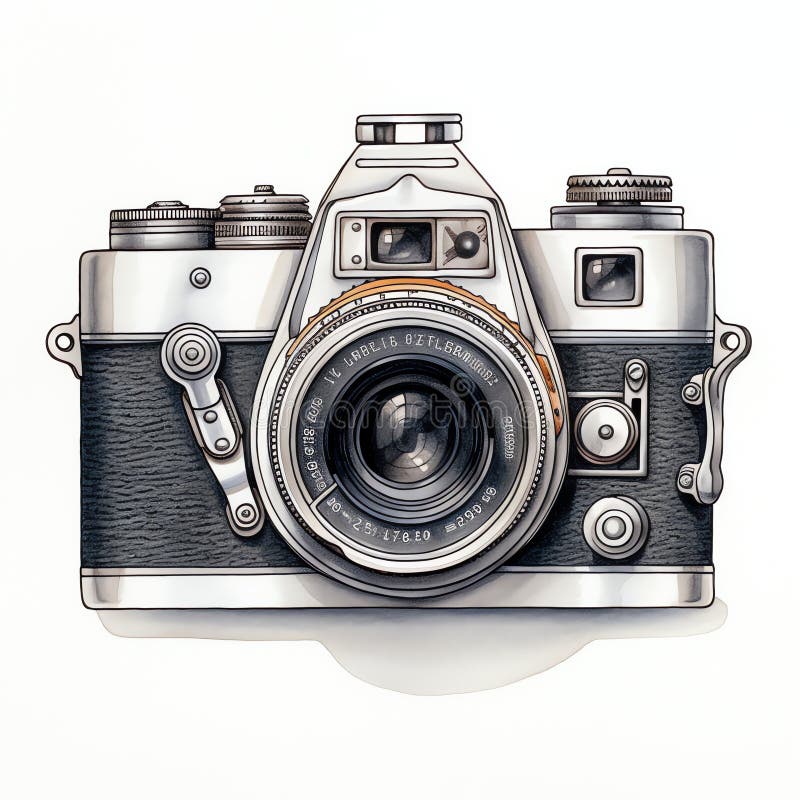 Beautiful Vintage Camera Clipart Illustration Stock Illustration ...