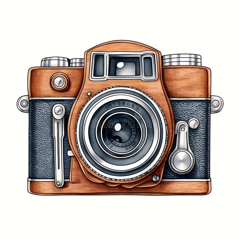 Beautiful Vintage Camera Clipart Illustration Stock Illustration ...