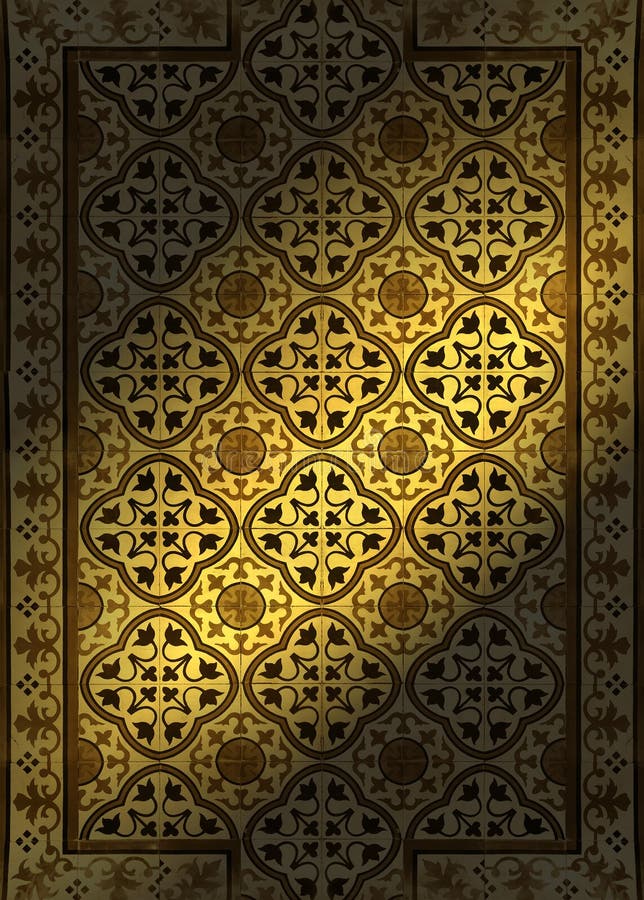 Beautiful Vintage Ceramic Tile Flower Pattern Texture Stock ...