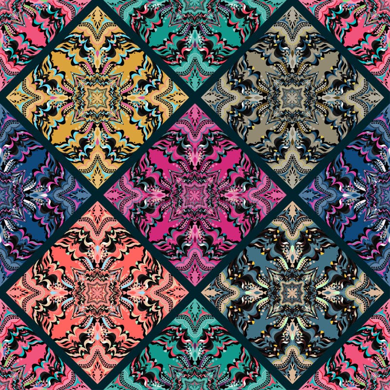 Beautiful Vintage Color Pattern Stock Illustration - Illustration of ...