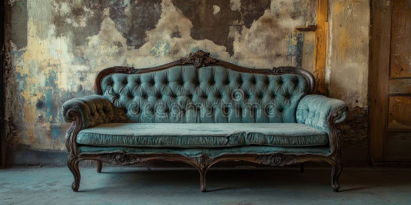 A Beautiful Vintage Couch Set within a Nostalgic and Inviting Setting ...