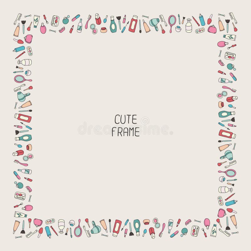 Makeup Vector Frame Stock Illustrations – 11,520 Makeup Vector Frame ...