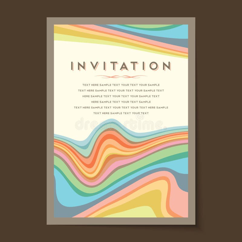 Beautiful Vintage Invitation Cards Layout Stock Vector - Illustration ...