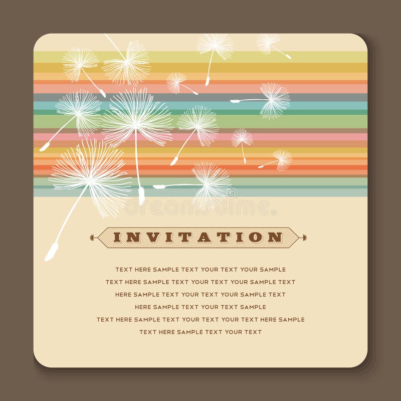 Beautiful Vintage Invitation Cards Layout Stock Vector - Illustration ...
