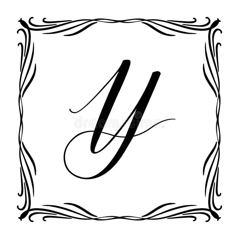 Beautiful Vintage Monogram Frame. Vector Ornate Calligraphic Design ...