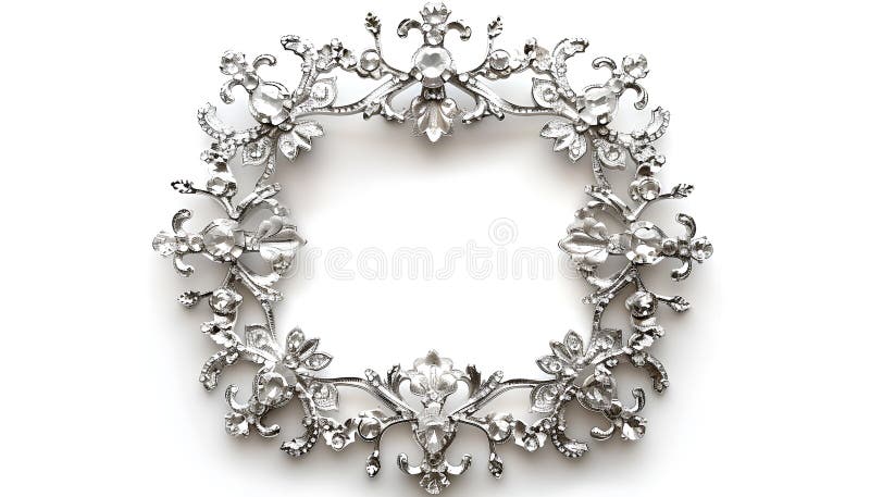 Beautiful Vintage Square Frame Isolated on White Stock Photo - Image of ...