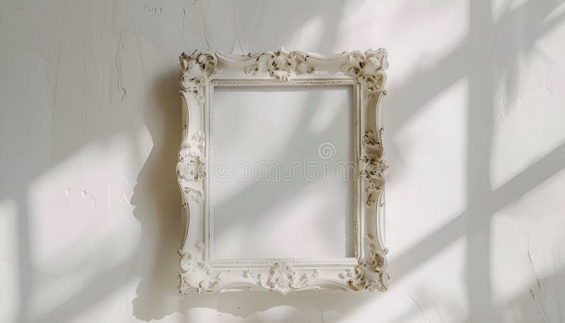 Beautiful Vintage Square Frame Isolated on White Stock Photo - Image of ...