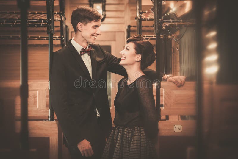 Beautiful Vintage Style Couple Stock Photo - Image of classic, railway ...