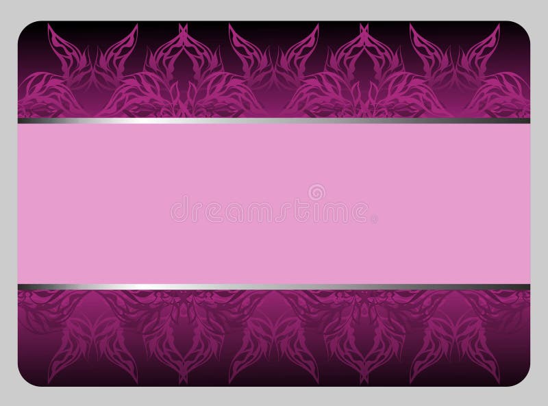 Beautiful violet gift card stock illustration. Illustration of female ...