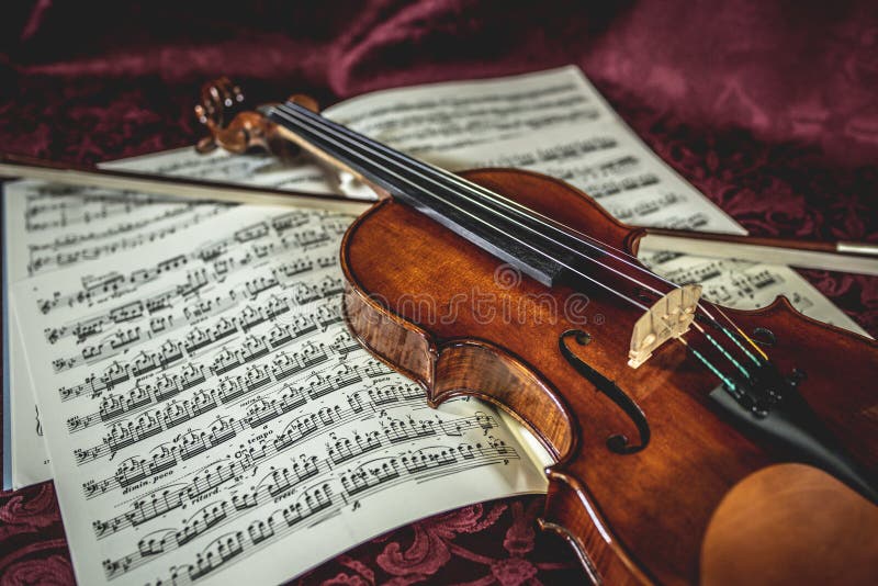 Beautiful Closeup Shot of a Classic Violin, with Its Wooden Body and ...