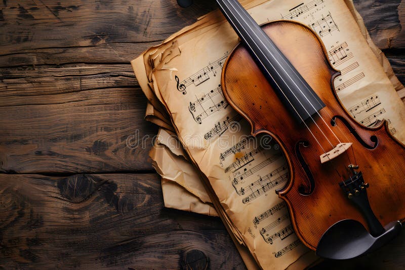 Beautiful Violin on Sheet Music Stock Photo - Image of performance ...