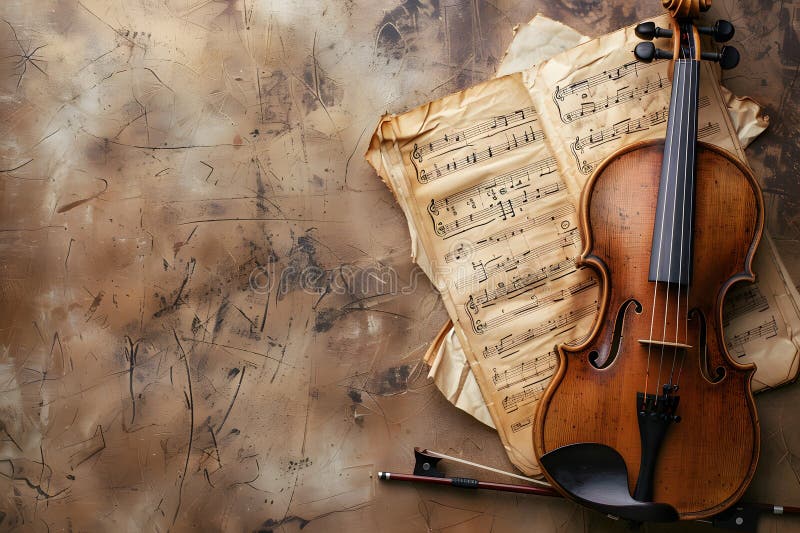 Beautiful Violin on Sheet Music Stock Image - Image of orchestra ...