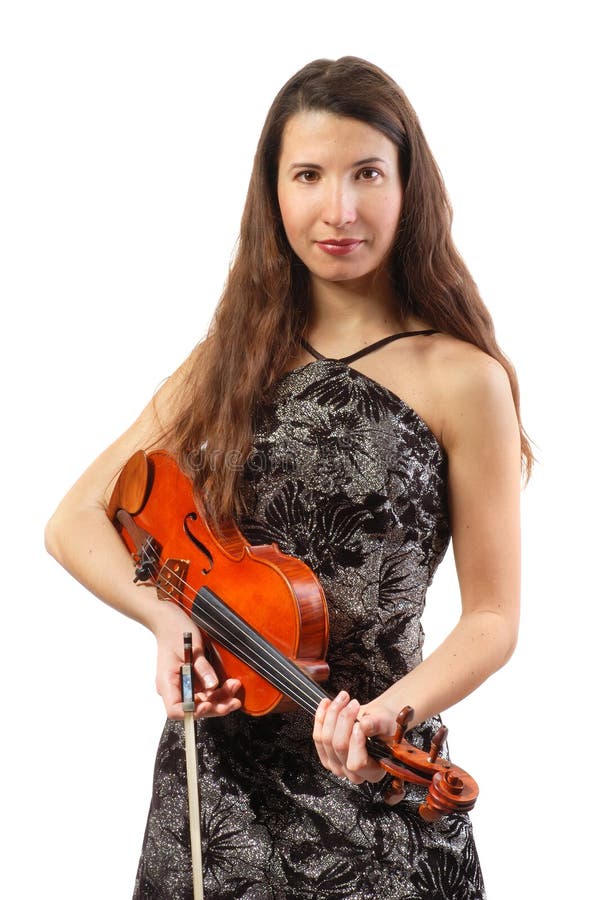 Beautiful violinist stock photo. Image of musician, black - 11085728