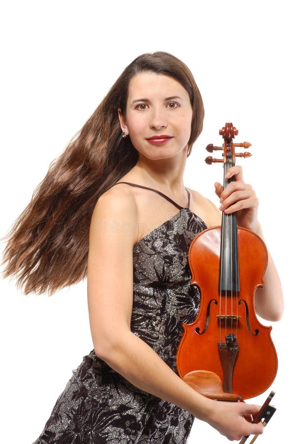 Beautiful violinist stock image. Image of hold, portrait - 11479499