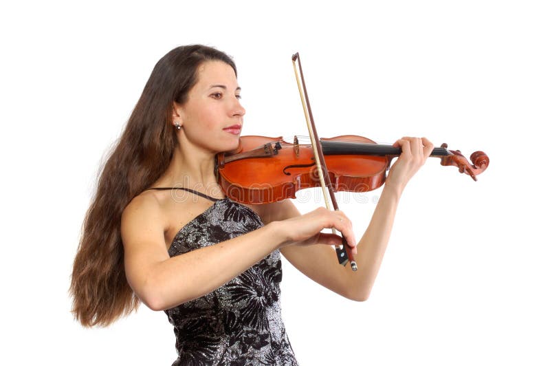 Beautiful violinist stock image. Image of isolated, curtain - 8142281