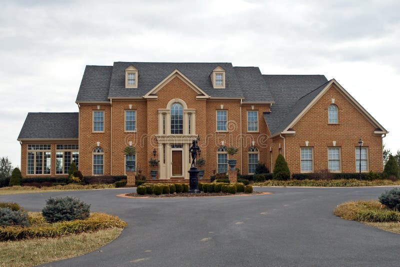 Beautiful Virginia Home stock image. Image of brick, north - 7629837