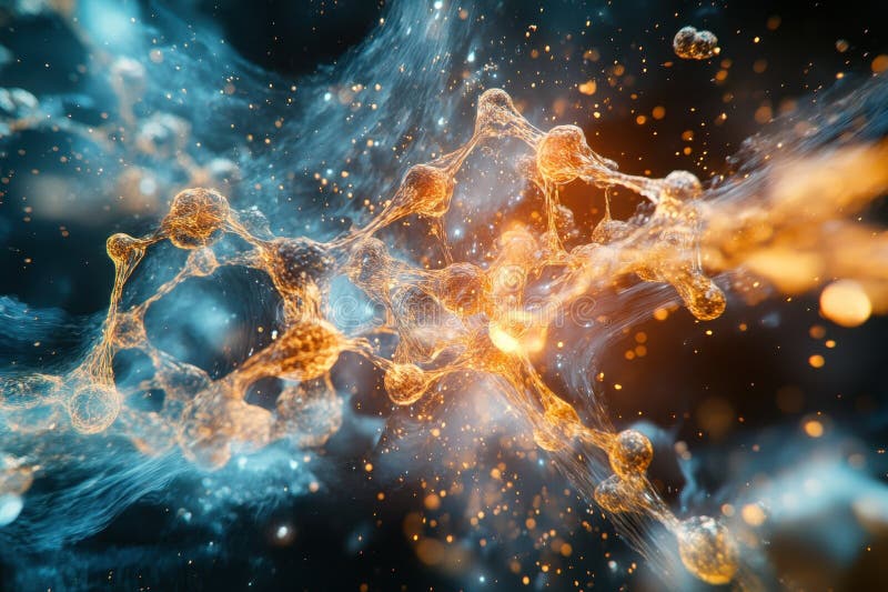 Beautiful Visualization of Molecular Structures with Vibrant Colors and ...