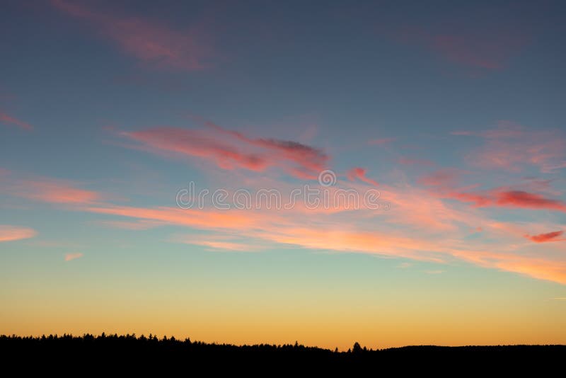 Beautiful Vivid Color Sunset Clouds after Sunset Stock Photo - Image of ...